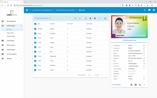 CardsOnline Features - Your one card Cloud Solution